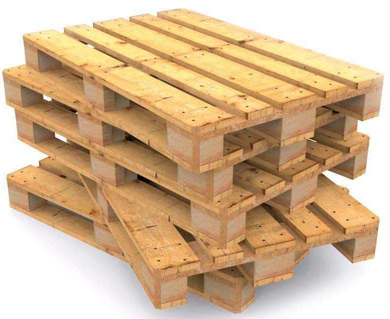Armazém de pallets de madeira de pinho Logística Transporte Euro ...